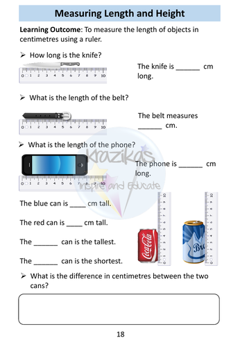 Functional Skills Maths - Entry Level 1 - Measure - Length, Height ...