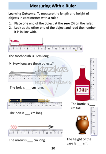 Functional Skills Maths - Entry Level 1 - Measure - Length, Height ...