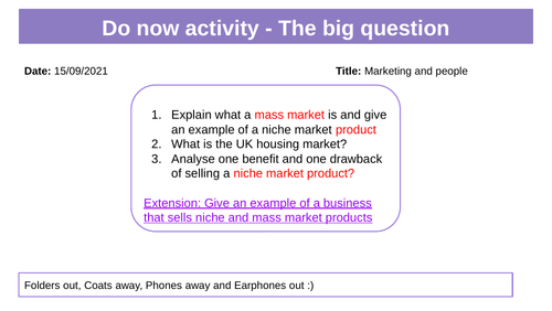 Edexcel Business A level Theme 1 lesson slides | Teaching Resources