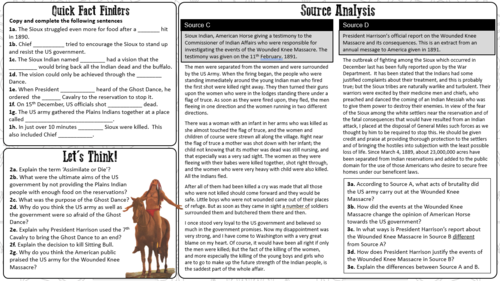 Wounded Knee Massacre 1890 - American West GCSE History Edexcel ...