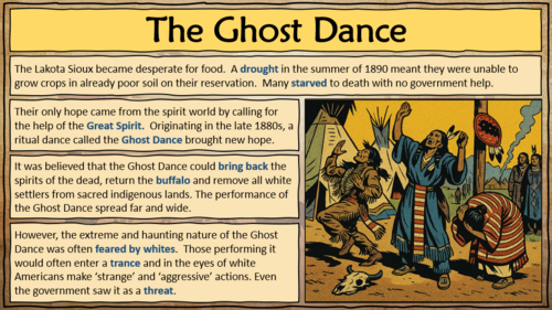 Wounded Knee Massacre - American West - GCSE History Edexcel - Lesson ...