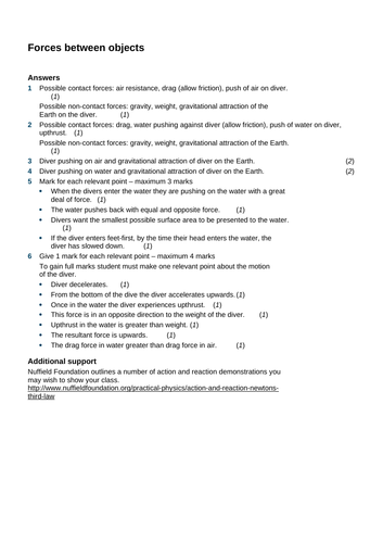 AQA new specification (2019) P5 Forces Contact and non-contact forces ...