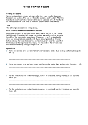 AQA new specification (2019) P5 Forces Contact and non-contact forces ...