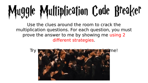 KS1 Harry Potter Muggle Multiplication Code Breaker | Teaching Resources