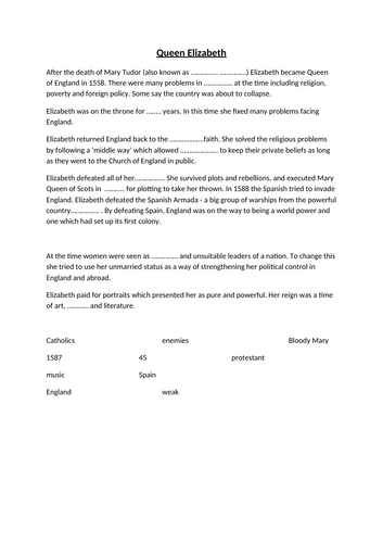 Why do we remember Queen Elizabeth? KS3 lesson | Teaching Resources