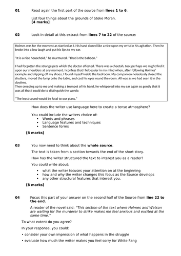 Step Up to English / GCSE (lower ability) Detectives | Teaching Resources
