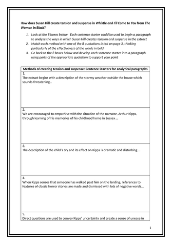 The Woman in Black: Creating tension and suspense | Teaching Resources