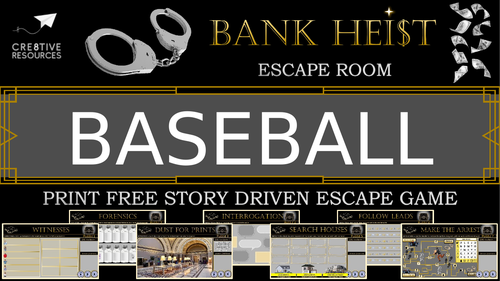 Sport Baseball Escape Room quiz | Teaching Resources