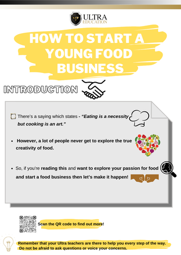 How To Start A Young Food Business! | Teaching Resources