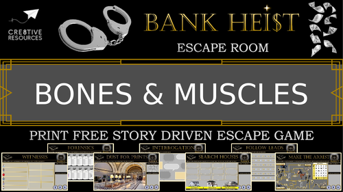 Bones and Muscles Escape Room quiz | Teaching Resources