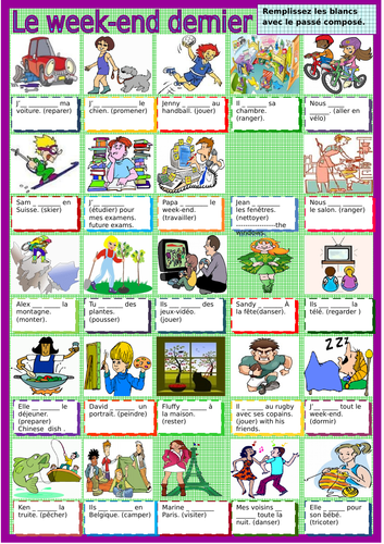 Le week-end dernier / Last weekend | Teaching Resources