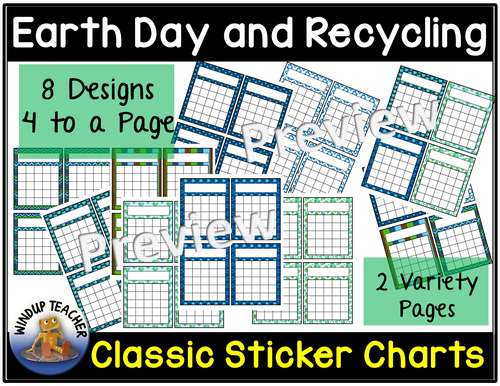 Earth Day Classic Sticker Charts | Teaching Resources