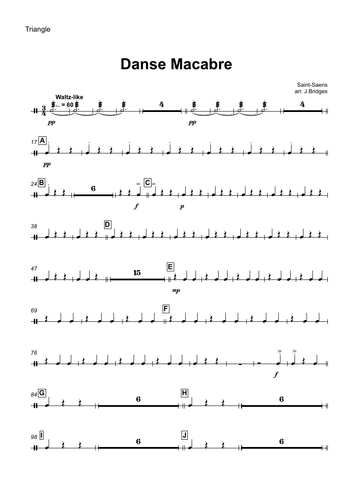 Saint-Saens - Danse Macabre for School Orchestra | Teaching Resources