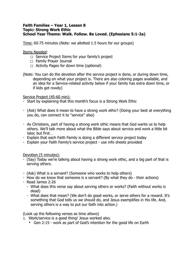 Devotion Bundle (Faith Families Year 1) | Teaching Resources