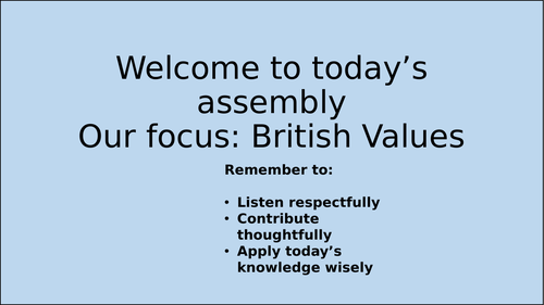 British Values: Democracy Assembly | Teaching Resources