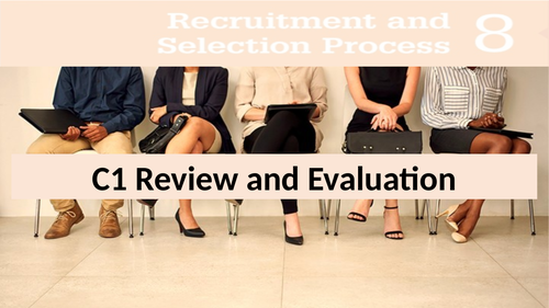 BTEC Level 3 Business Unit 8 Recruitment and Selection Process ...