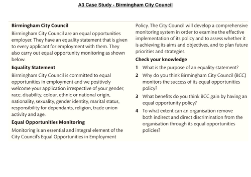 BTEC Level 3 Business Unit 8 Recruitment and Selection Process ...