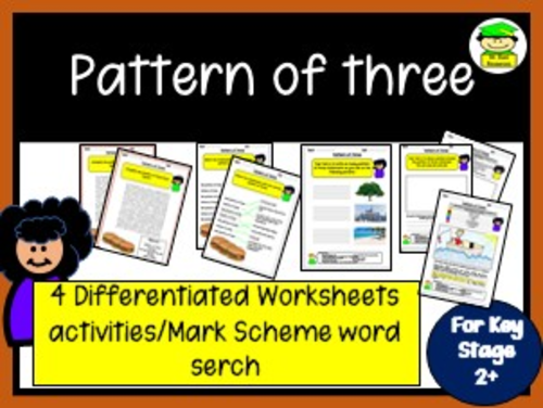 The rule (or pattern) of three - Differentiated Activities Set ...
