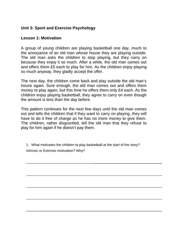 BTEC Level 3 Sport & Exercise Science: Unit 3 – Applied Sport and ...