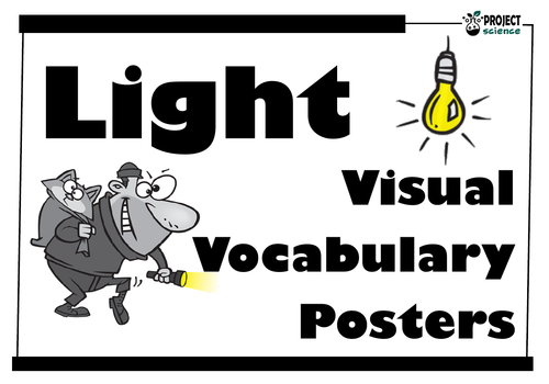 Light Visual Vocabulary Word Wall Posters | Teaching Resources