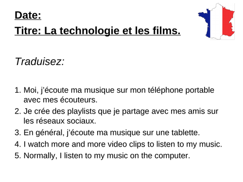 AQA / EDEXCEL Studio GCSE French (Higher) – Module 2 – Point de départ ...