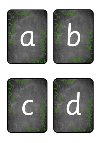 Chalk Alphabet Cards | Teaching Resources
