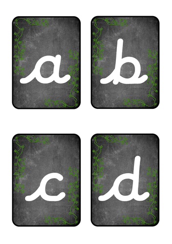 Chalk Alphabet Cards | Teaching Resources
