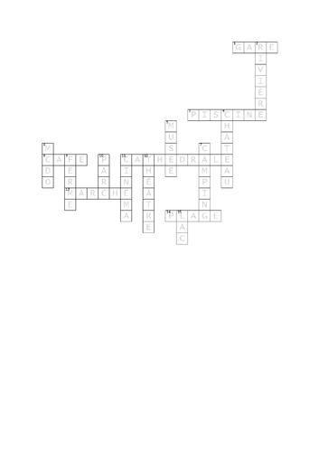French place names crossword | Teaching Resources