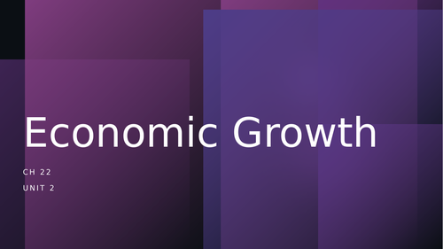 IAL Economics Unit 2 Economic Growth | Teaching Resources