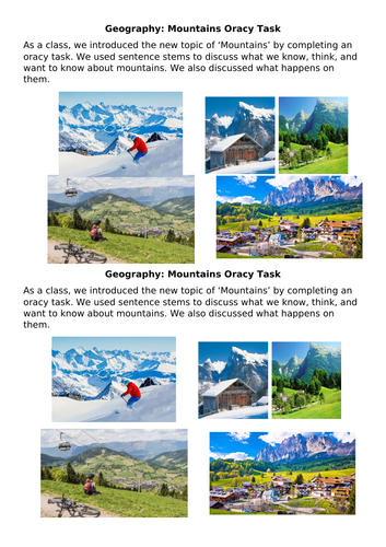 Geography Mountains Unit | Teaching Resources