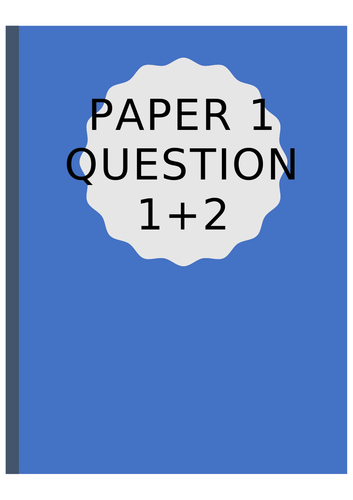Cambridge 2020 IGCSE 0500, English, Paper 1, Question 1+2 booklet ...