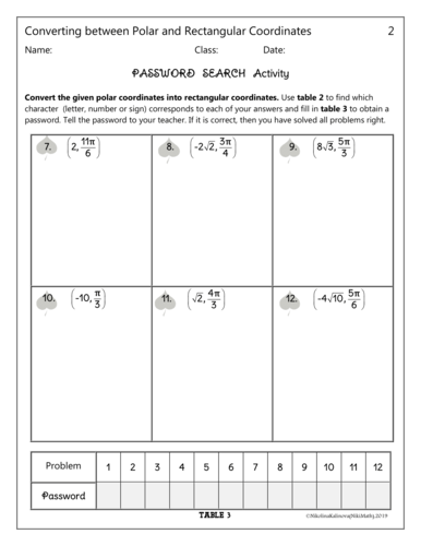 Converting between Polar & Rectangular Coordinates - Password Search ... Converting between Polar & Rectangular Coordinates - Password Search ...