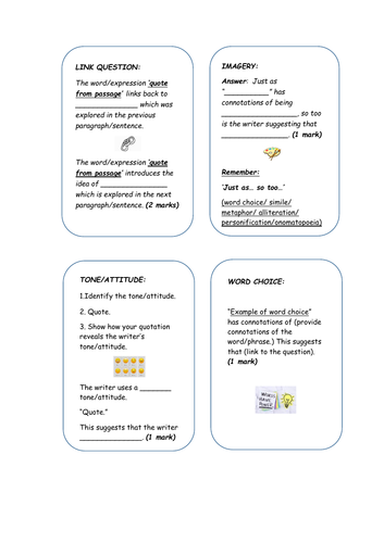 Higher RUAE Revision Formula Cards | Teaching Resources