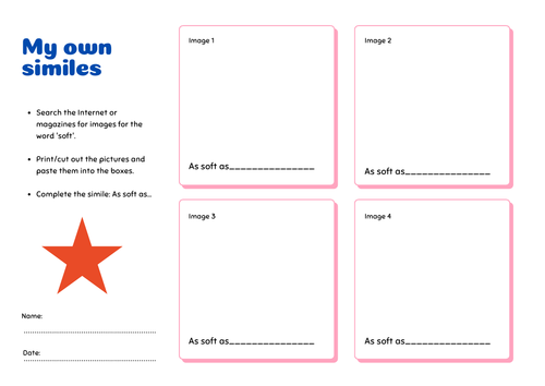 Similes: How to create your own | Teaching Resources