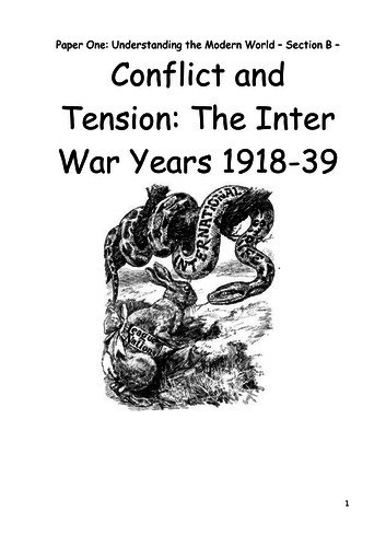 Revision Guide: Conflict & Tension: The inter war years | Teaching ...