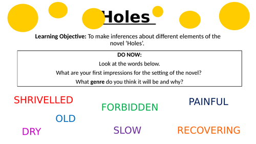 Holes KS3 | Teaching Resources