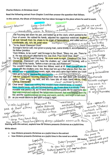 A Christmas Carol Example Answers Aqa