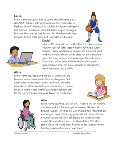 All About Me German Reading: Über Mich (Icebreaker) | Teaching Resources