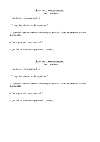 French A-level : Introduction au système politique français - élections ...