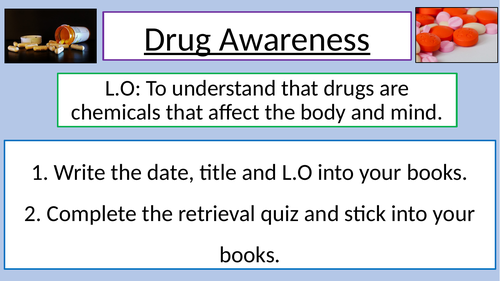 Drug Awareness Lesson 1 - Year 6 | Teaching Resources