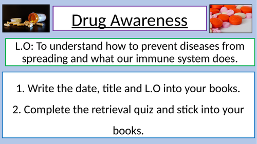 Drug Awareness Lesson 2 - Year 6 | Teaching Resources