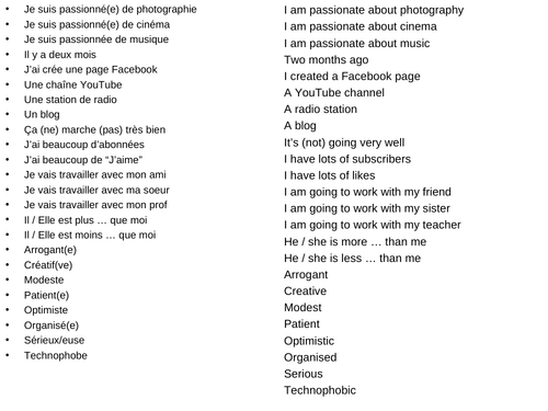 AQA / EDEXCEL Studio GCSE French (Higher) – Module 2 - Ma vie d ...