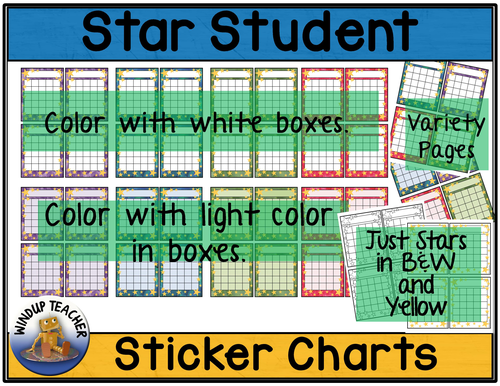 Star Incentive Reward Sticker Charts | Teaching Resources