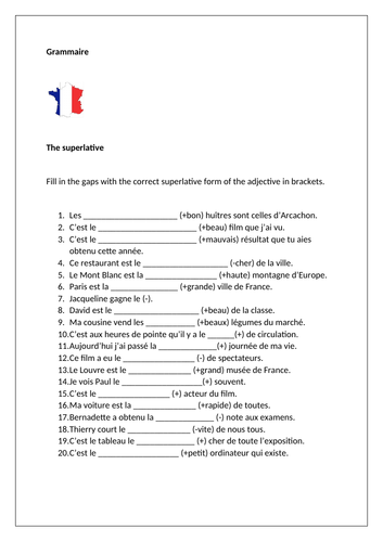 Superlative | Teaching Resources