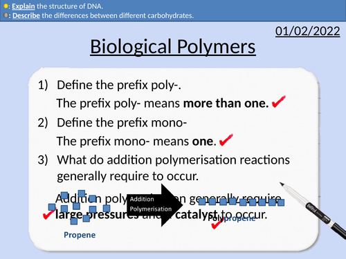 GCSE Chemistry: Biological Polymers | Teaching Resources