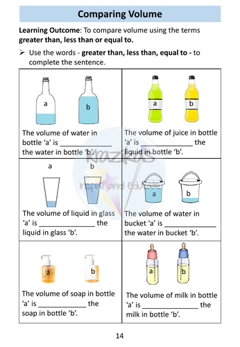 Volume and Capacity Workbook - Functional Skills Maths - Entry Level 1 ...