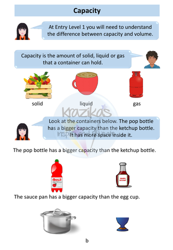 Volume and Capacity Workbook - Functional Skills Maths - Entry Level 1 ...