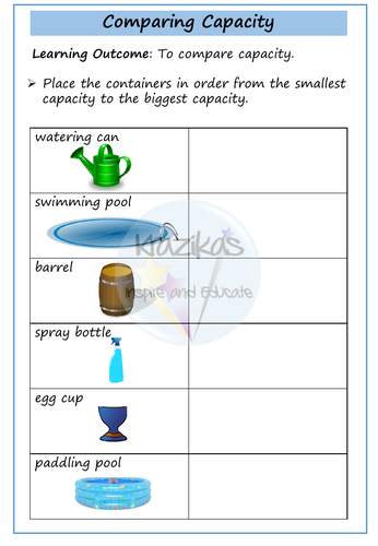 Volume and Capacity Workbook - Functional Skills Maths - Entry Level 1 ...