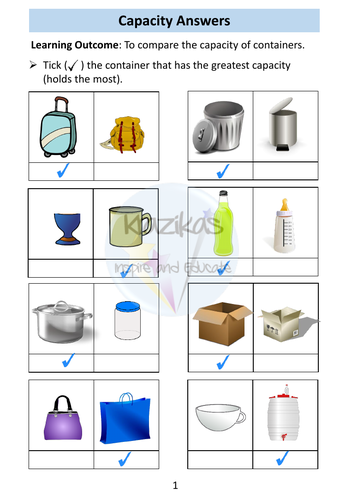 Volume and Capacity Workbook - Functional Skills Maths - Entry Level 1 ...