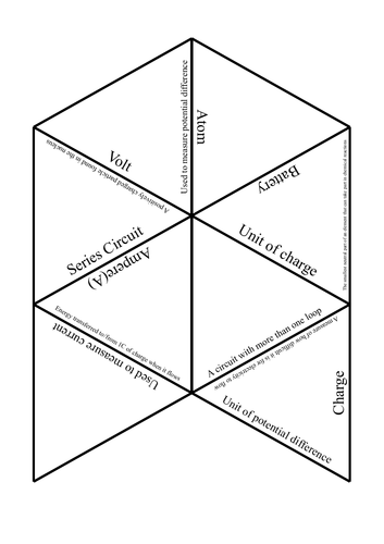 Electricity Tarsias with Answers | Teaching Resources
